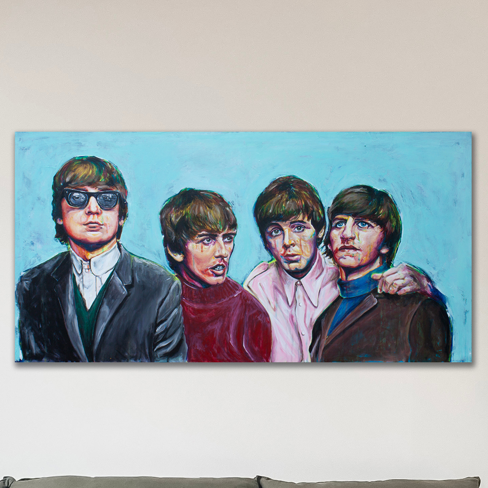 The Beatles Original Painting - Inky Thump Art